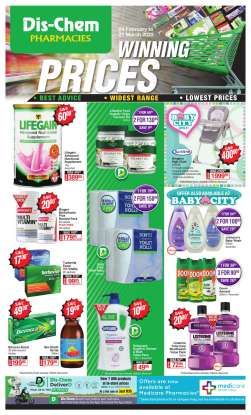 Dis-Chem Winning Prices RSA Feb22