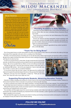 Spring 2022 Newsletter from PA State Rep. Milou Mackenzie, Representing ...